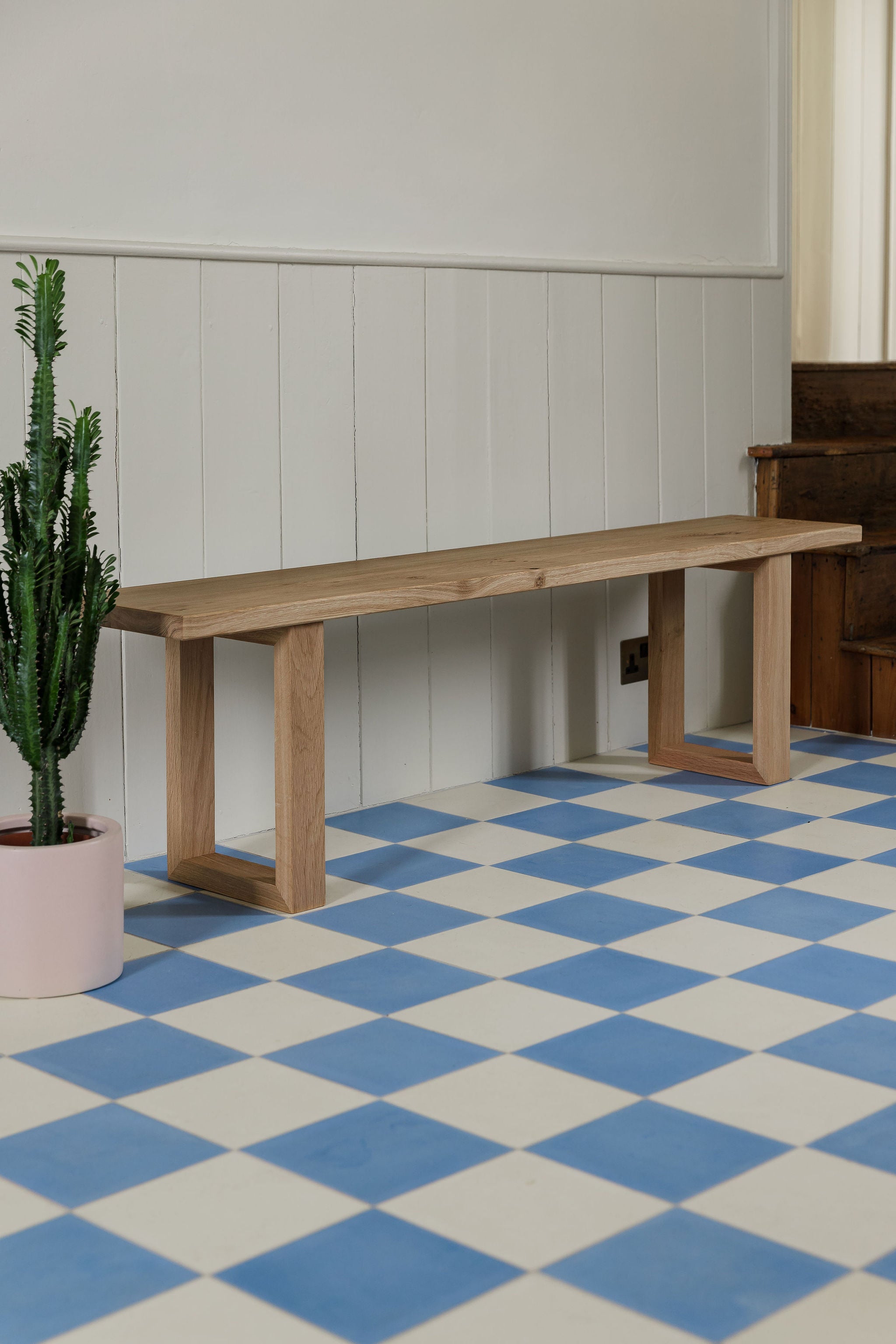 'Sussex' Solid Oak Bench – Colin & Peg